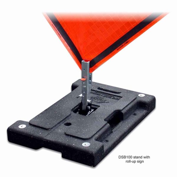 Rubber Base Roll Up Sign Stand | National Barricade And Sign